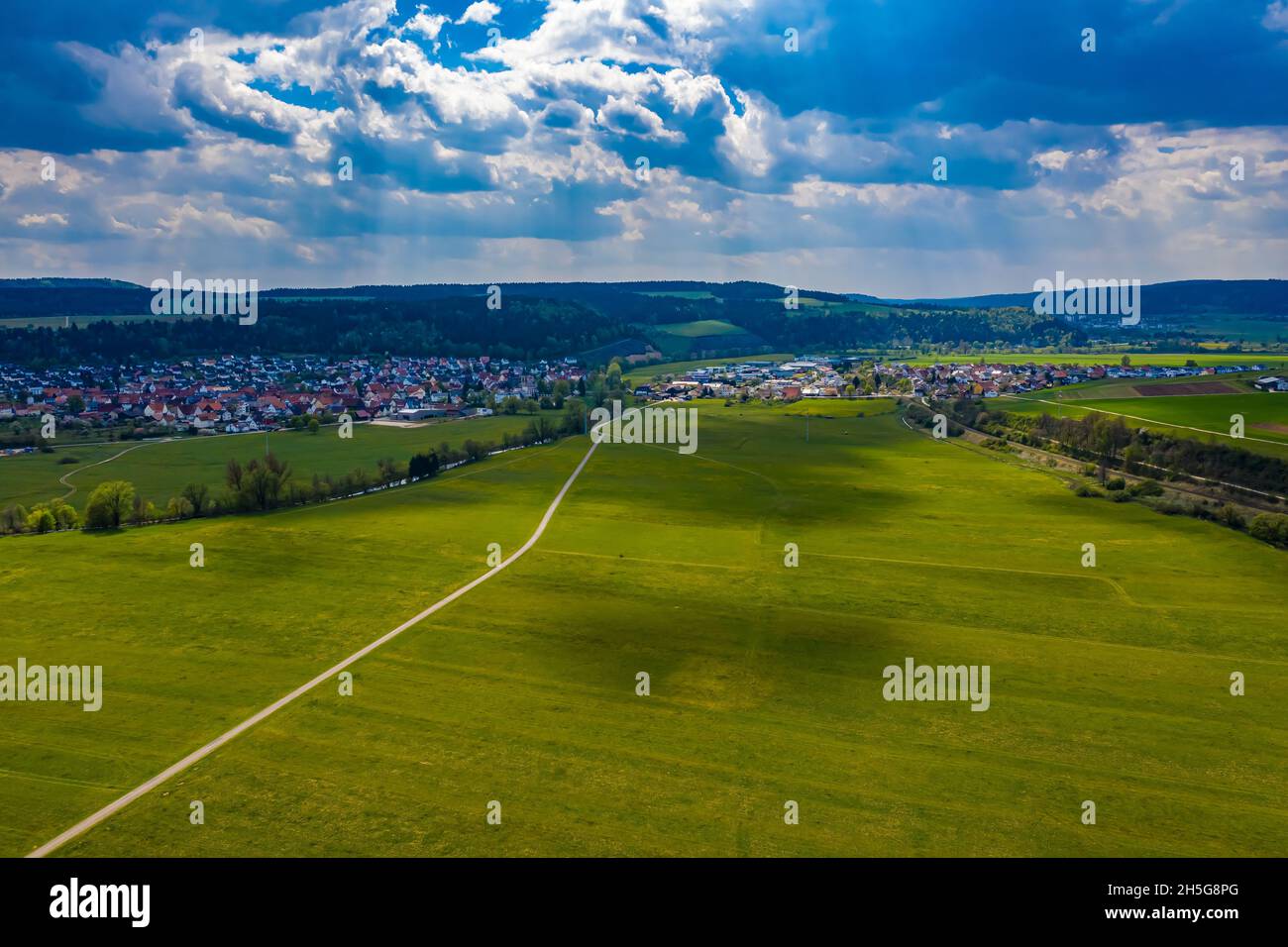 Die Donau aus der Luft | River Donau in Germany from above Stock Photo ...