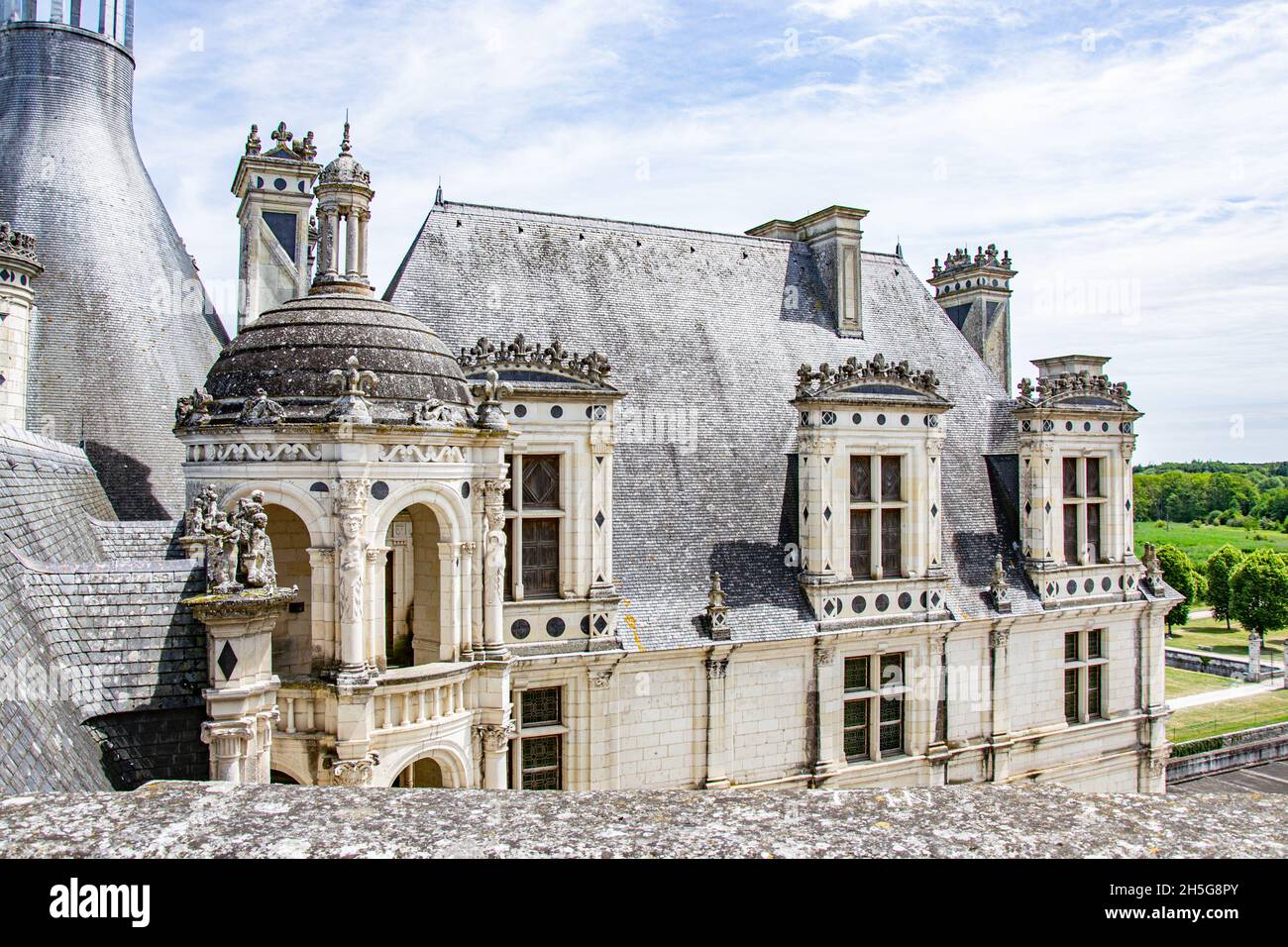 Chateau de Chambord, the largest castle in the Loire Valley. A UNESCO ...