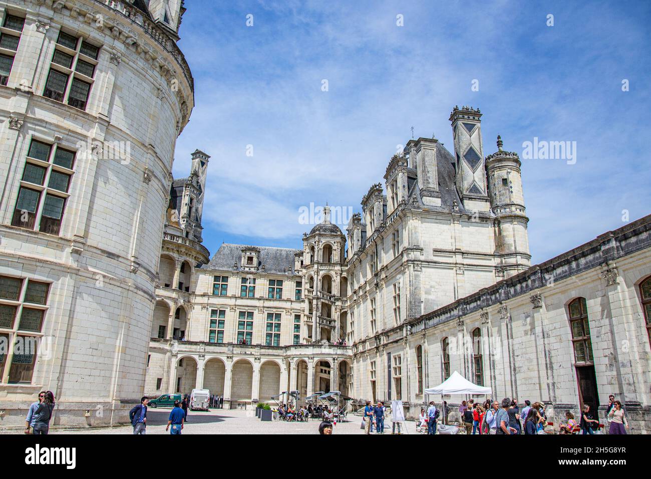 Chateau de Chambord, the largest castle in the Loire Valley. A UNESCO ...