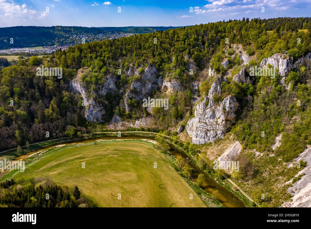 Die Donau aus der Luft | River Donau in Germany from above Stock Photo ...