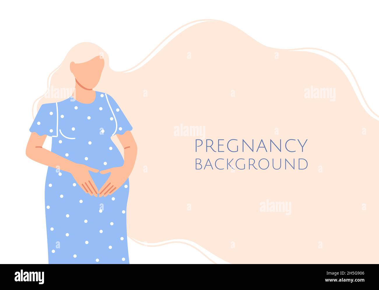 Flat pregnancy background with text space Stock Vector Image & Art - Alamy