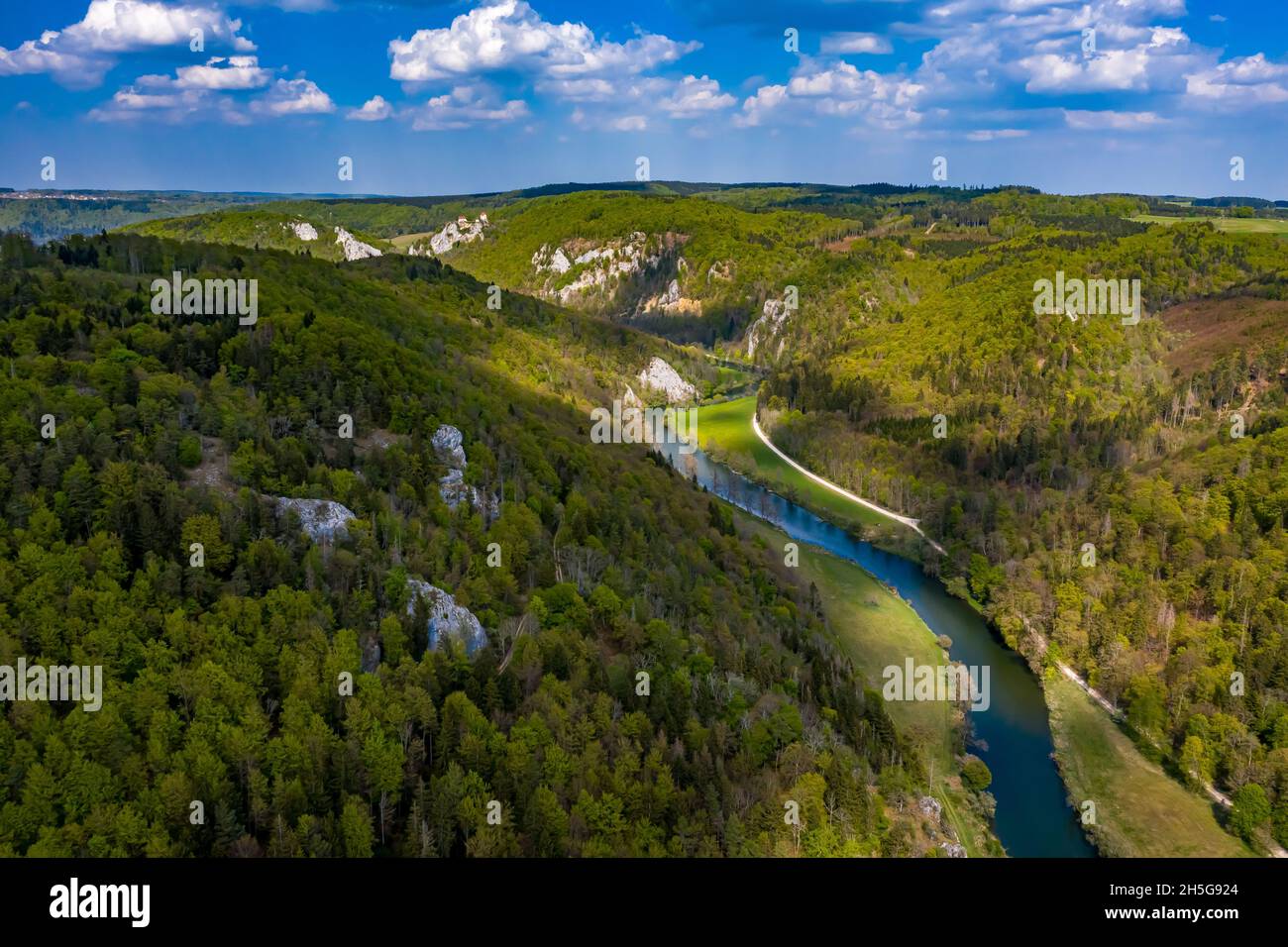 Die Donau aus der Luft | River Donau in Germany from above Stock Photo ...