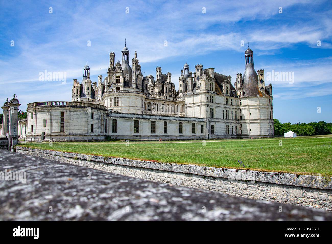 Chateau de Chambord, the largest castle in the Loire Valley. A UNESCO ...