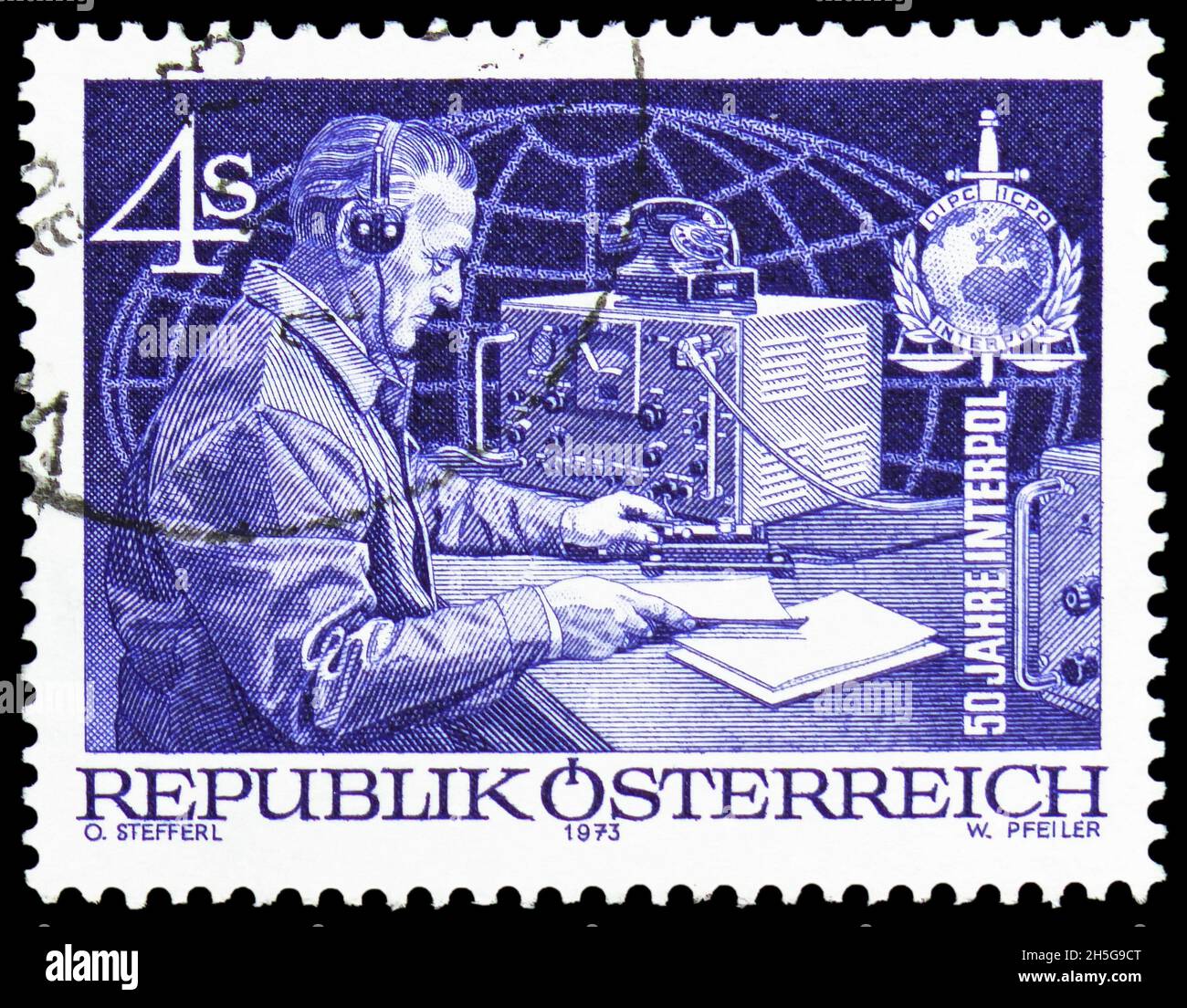 MOSCOW, RUSSIA - OCTOBER 24, 2021: Postage stamp printed in Austria ...