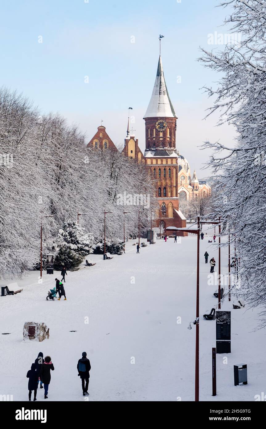 Kaliningrad, Russia, January 29, 2021. Kaliningrad Cathedral. The ...