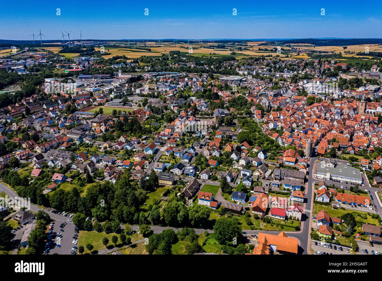 Die Stadt Alsfeld in Hessen aus der Luft - Luftbilder von Alsfeld ...