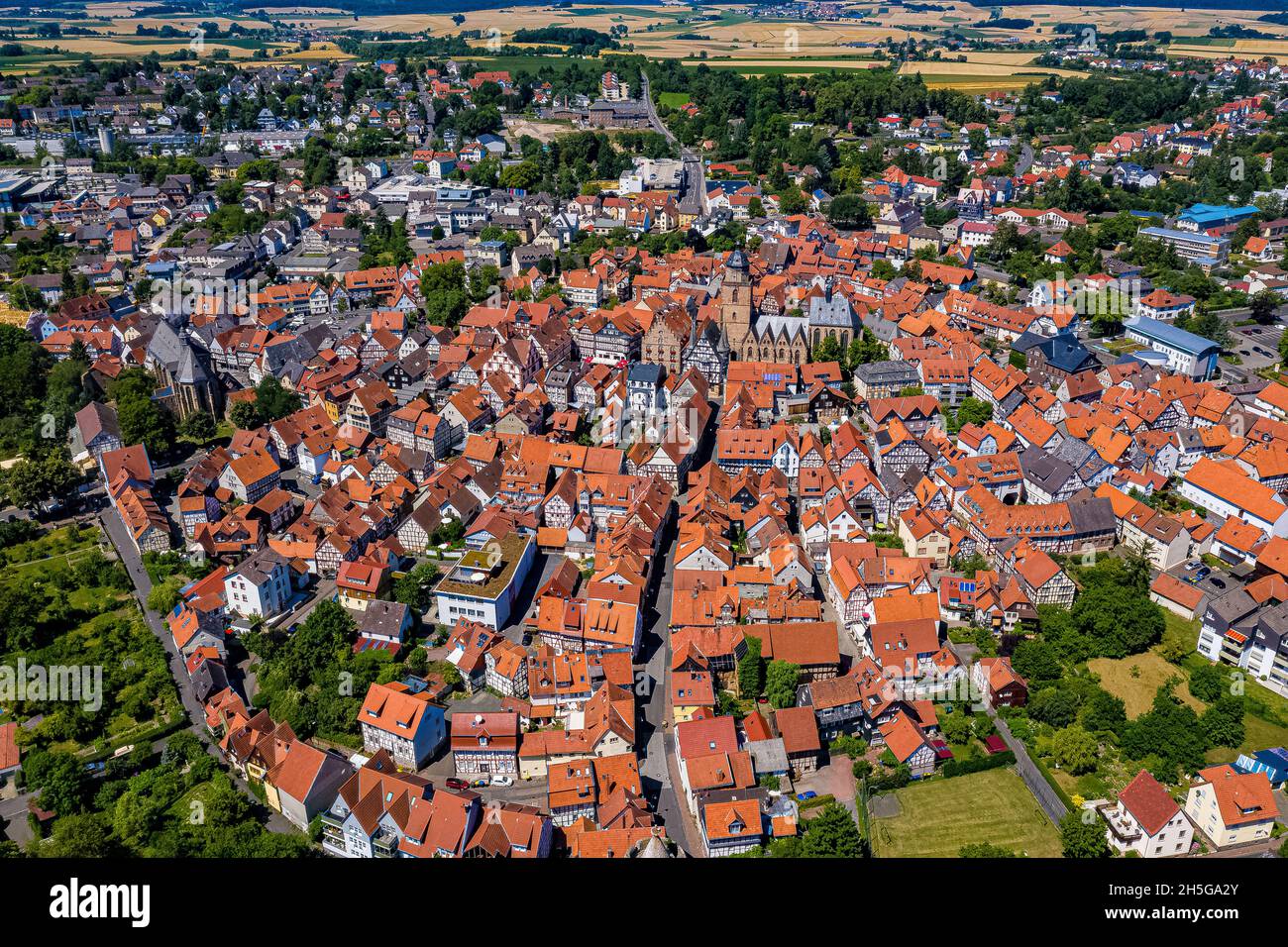 Die Stadt Alsfeld in Hessen aus der Luft - Luftbilder von Alsfeld ...