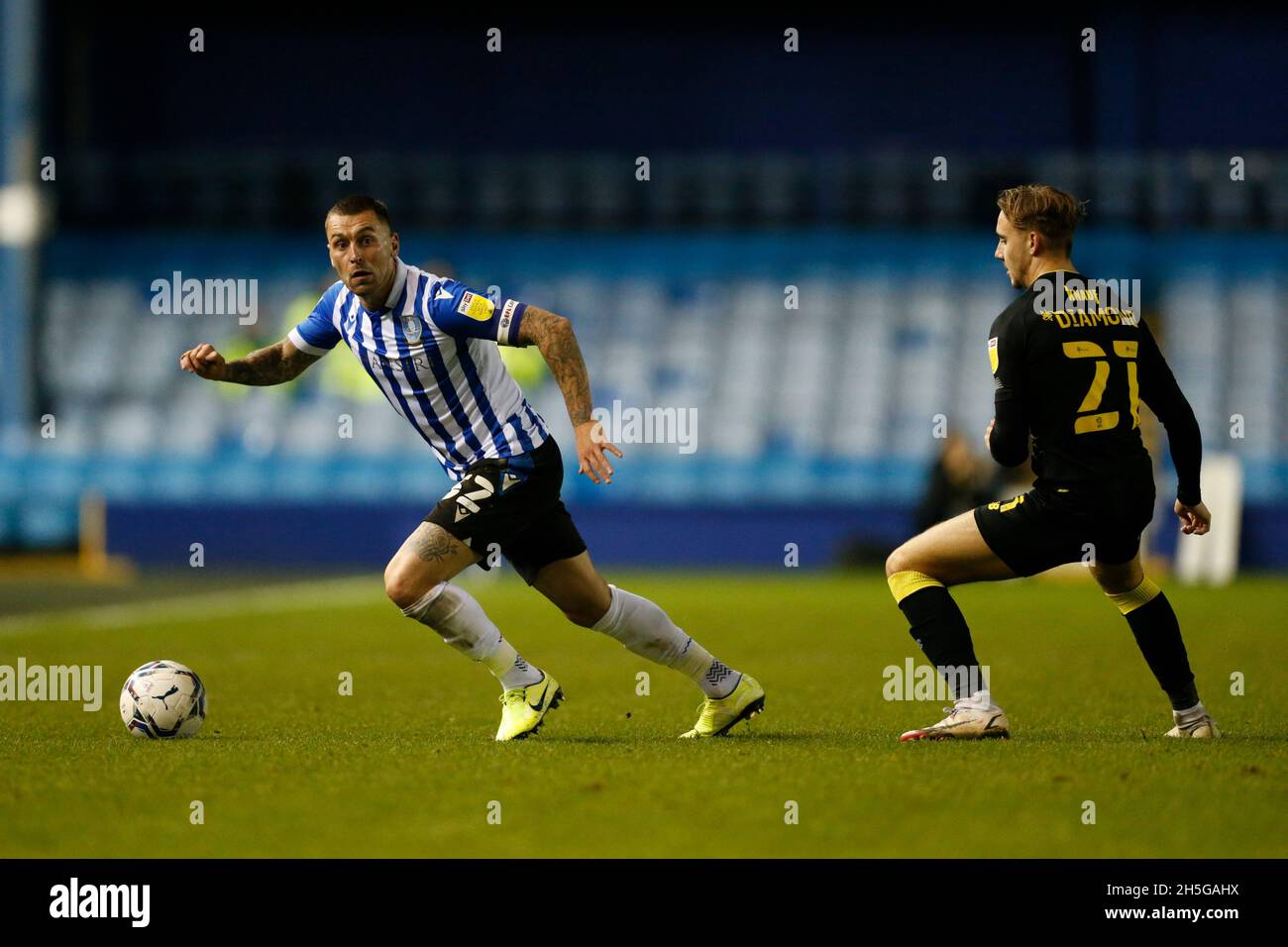 Jack Hunt #32 of Sheffield Wednesday and Jack Diamond #21 of Harrogate ...