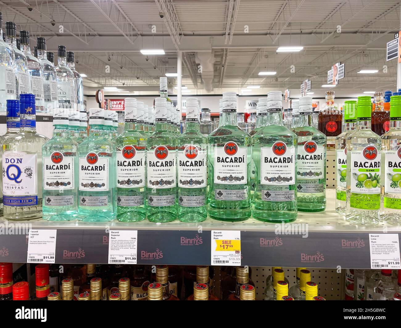 Bacardi rum bottles hi-res stock photography and images - Alamy