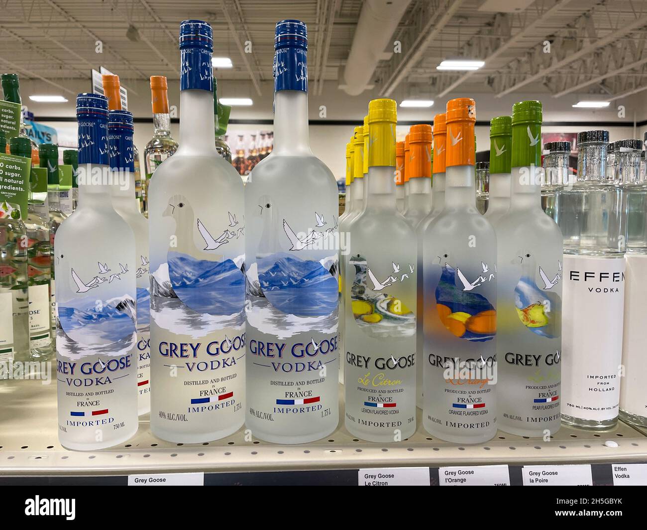 Vodka bottles grey goose hi-res stock photography and images - Alamy