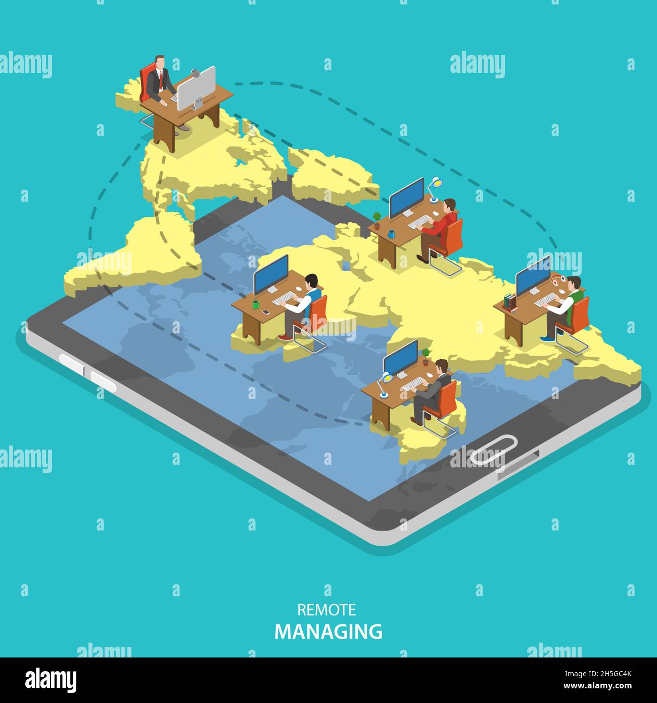 Computer remote support concept Stock Vector Images - Alamy