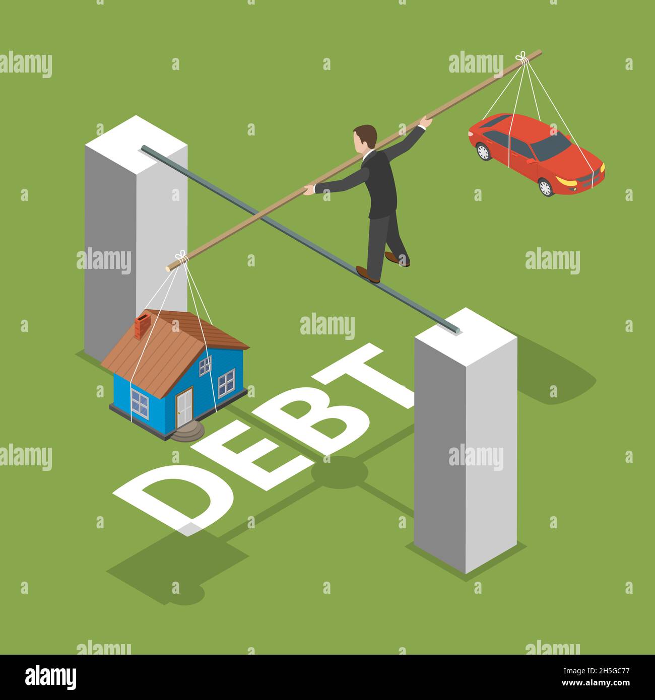 Work debt Stock Vector Images - Alamy
