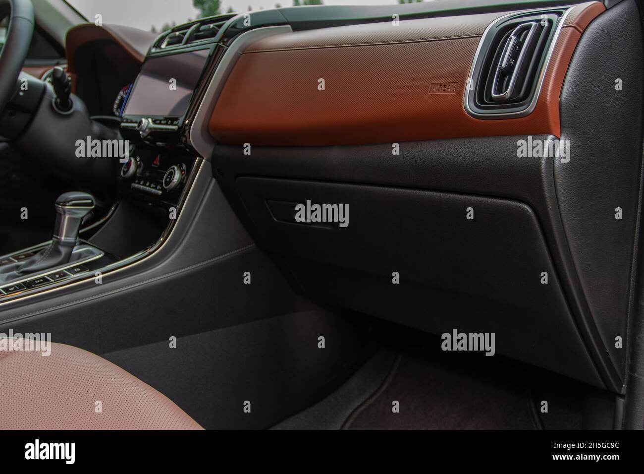 Closed car glove box compartment. Glove compartment of car Stock Photo ...