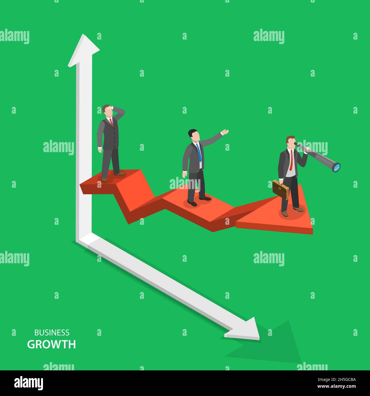 Business growth isometric vector concept Stock Vector Image & Art - Alamy