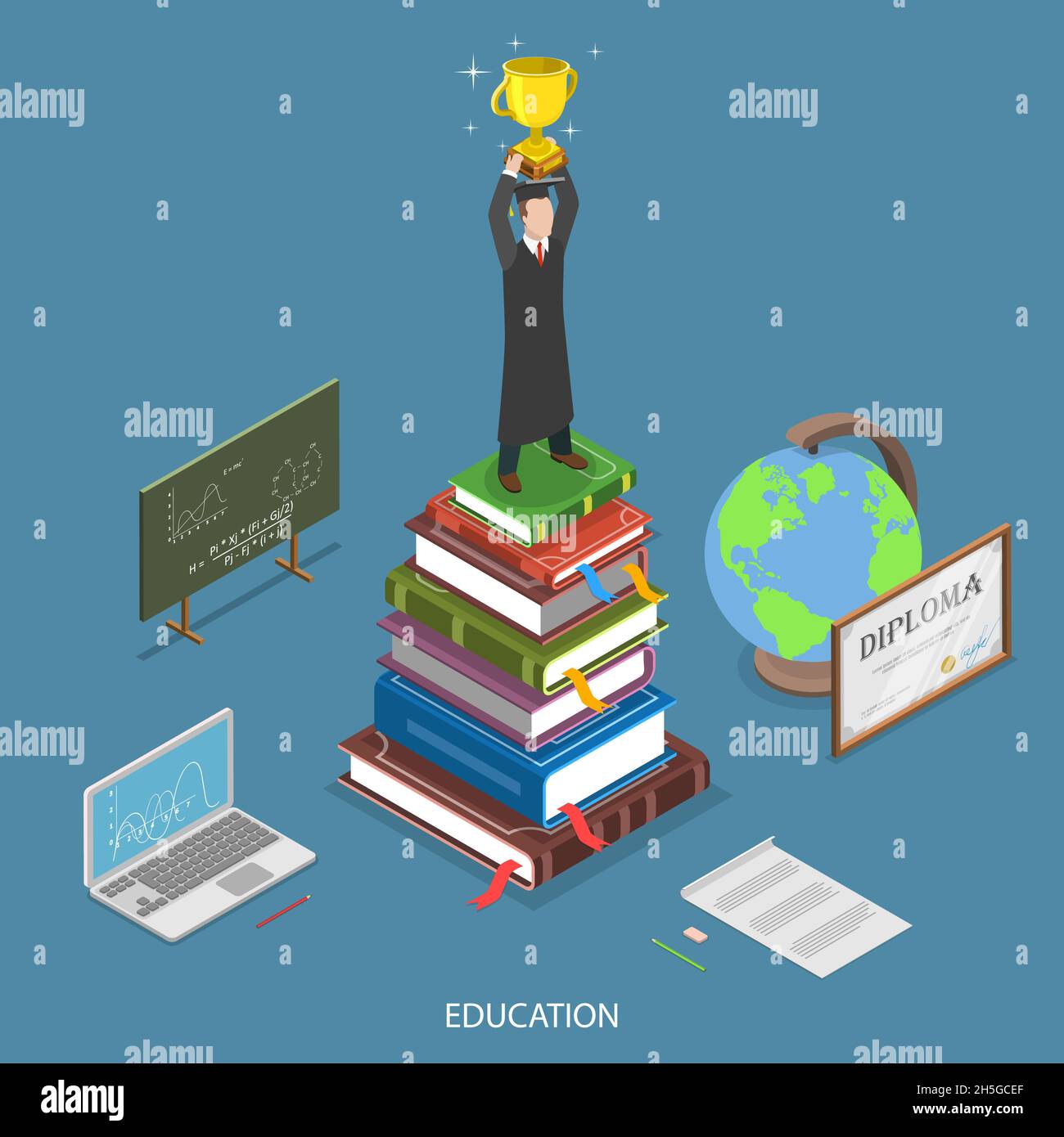 Education isometric flat vector concept Stock Vector Image & Art - Alamy