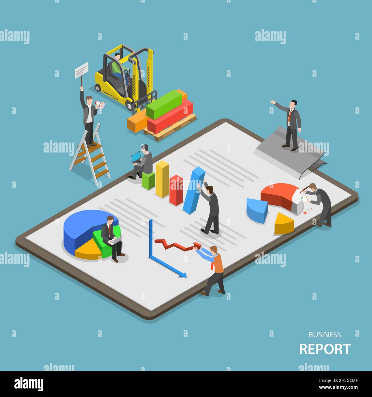 Isometric office work infographic 3d hi-res stock photography and ...
