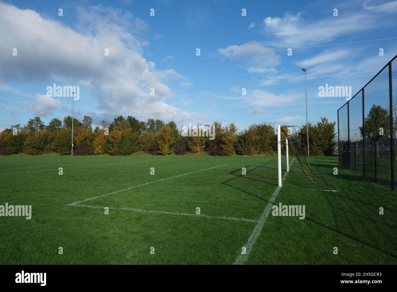 Amateur Soccer Field In The Morning in The Netherlands Stock Photo - Alamy