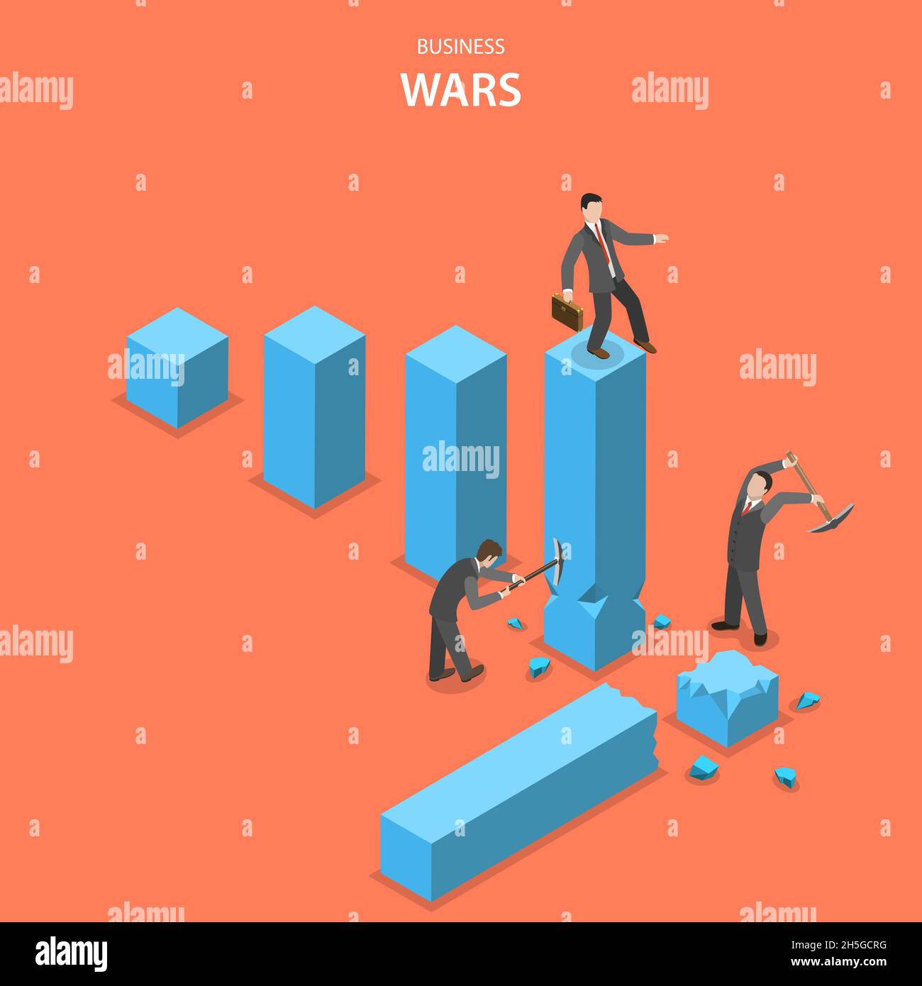 Business wars isometric flat vector concept Stock Vector Image & Art ...