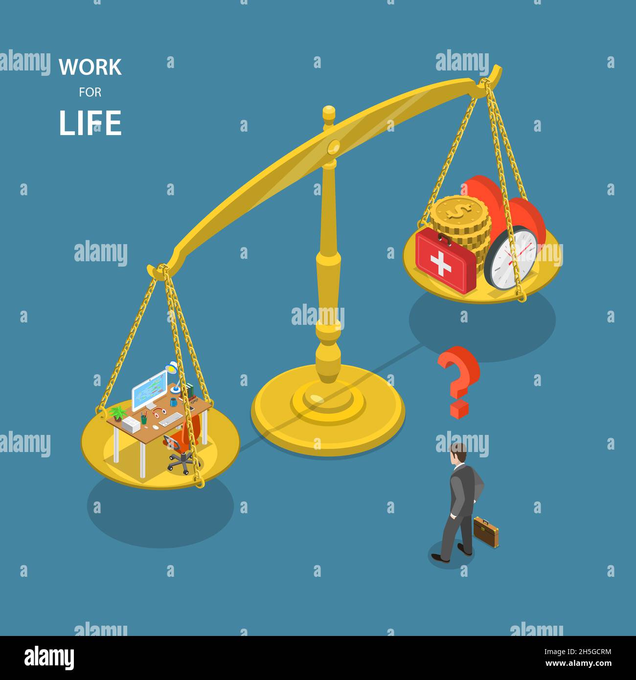 Family work life balance Stock Vector Images - Alamy