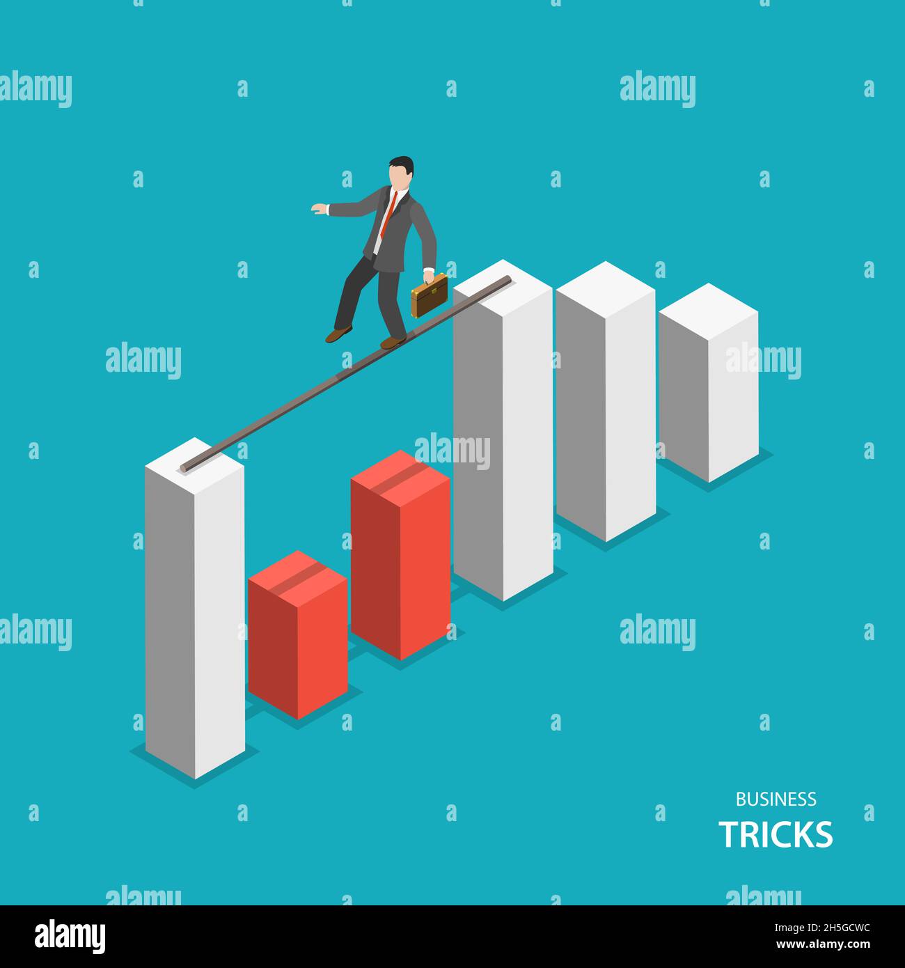 Business tricks isometric flat vector concept Stock Vector Image & Art ...