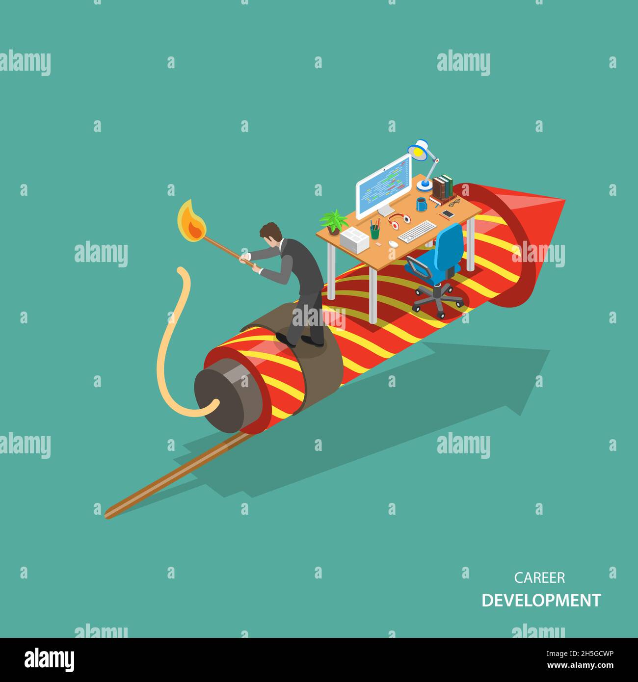 Career development isometric flat vector concept Stock Vector Image ... Career development isometric flat vector concept Stock Vector Image ...