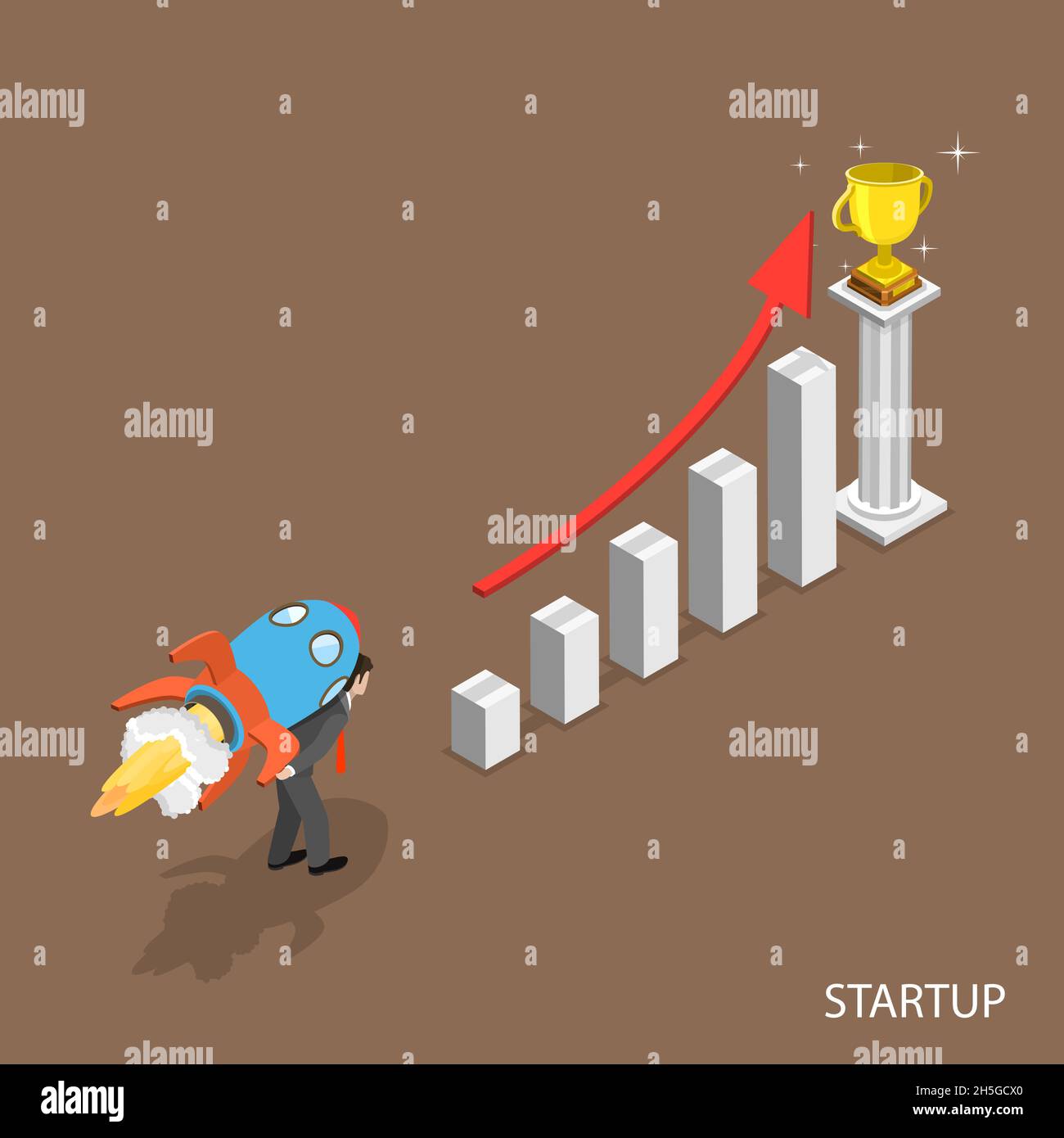 Rocket startup innovation vector plan hi-res stock photography and ...
