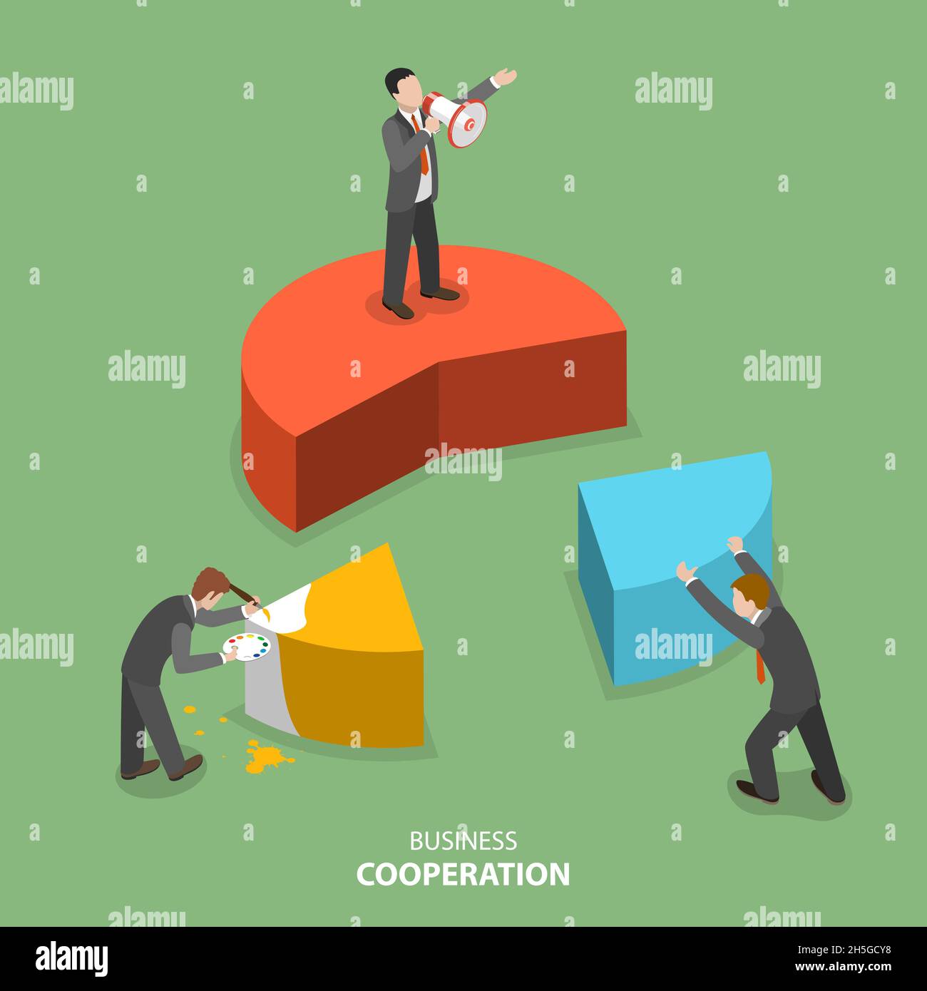 Trust cooperation Stock Vector Images - Alamy