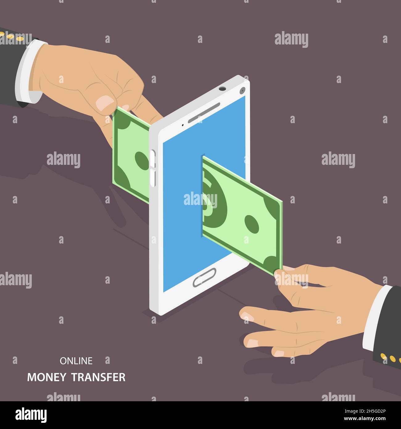 Money transfer Stock Vector Images - Alamy