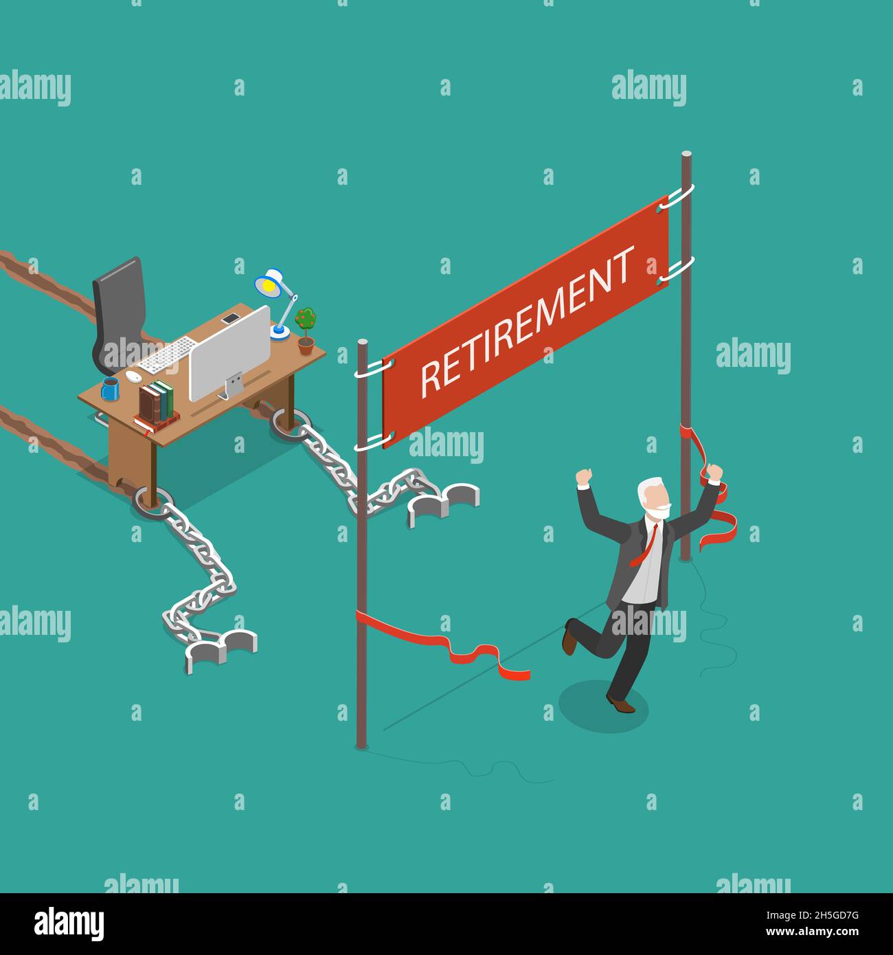 Retirement road sign 3d illustration Stock Vector Images - Alamy