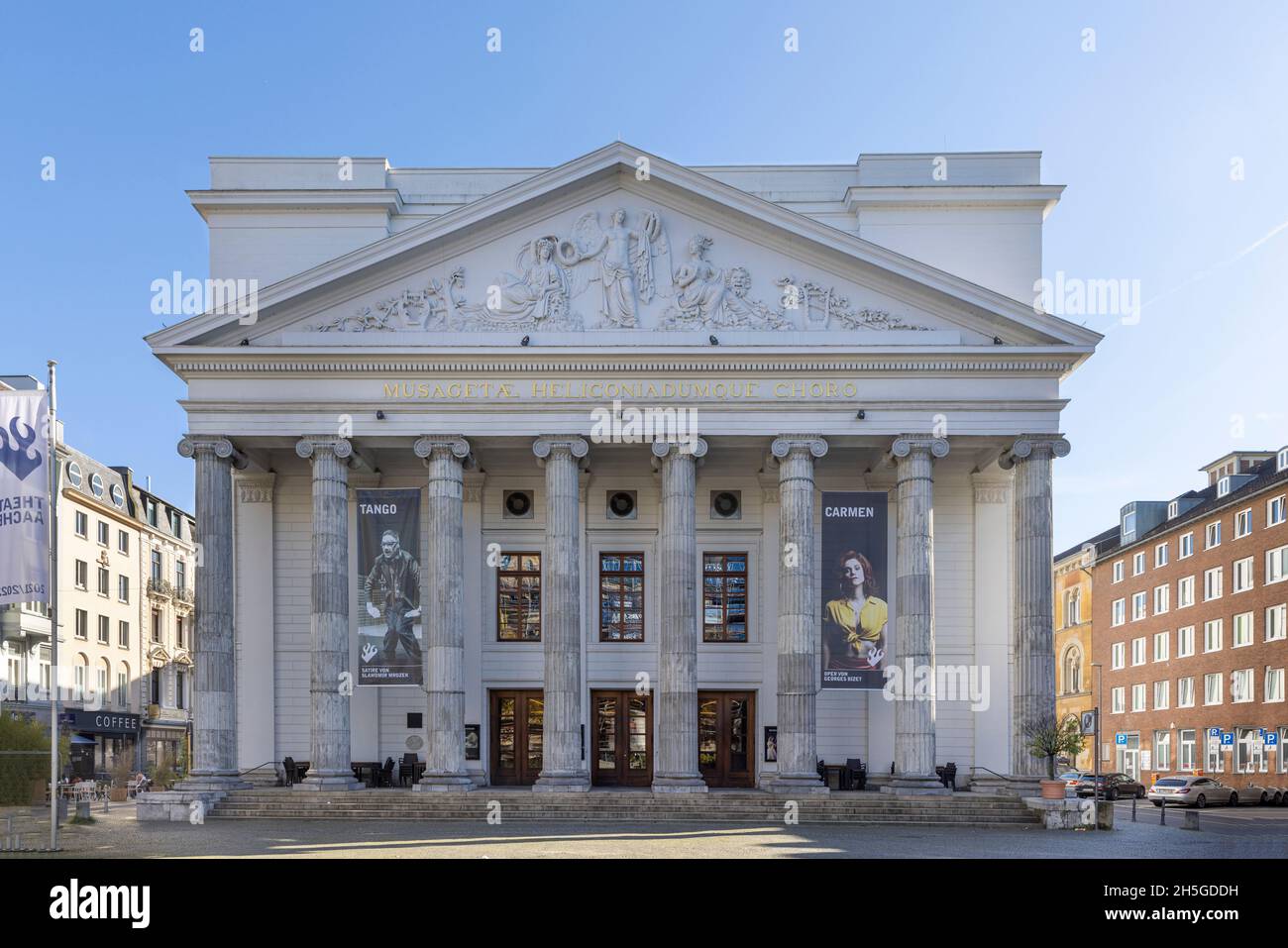 Aachen Theatre building in autumn sunshine with no people Stock Photo ...