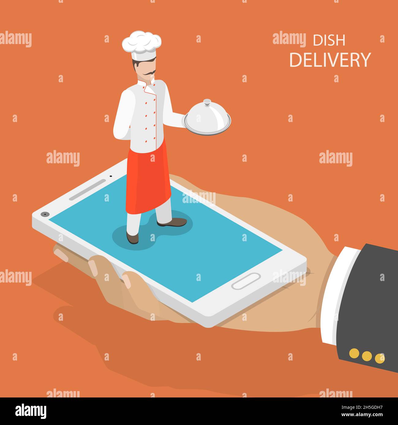 Grocery delivery order phone Stock Vector Images - Alamy