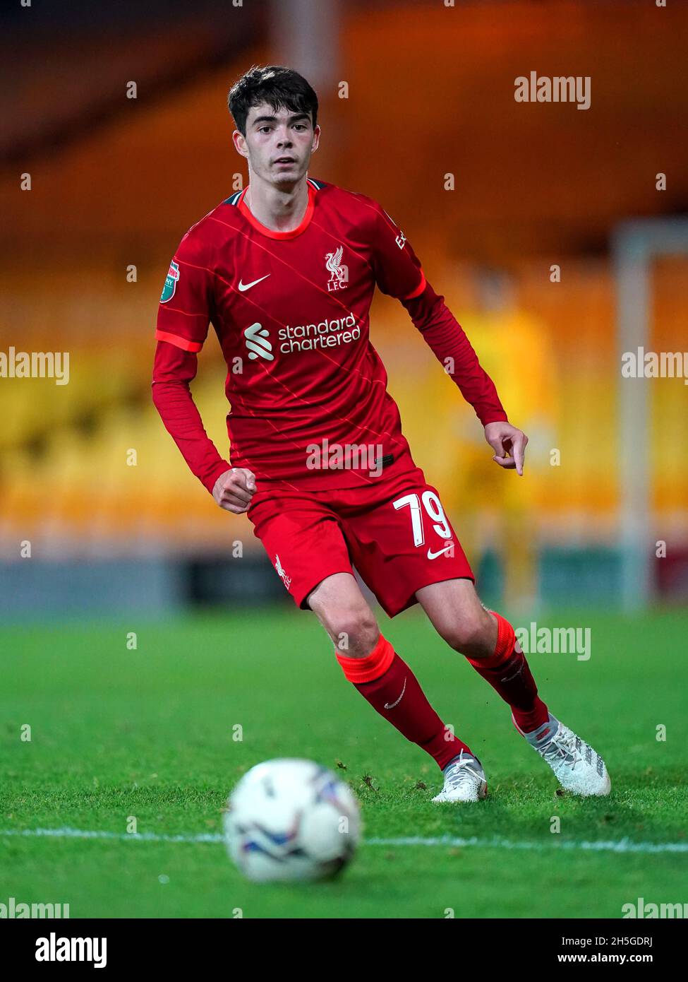 Liverpool's Dominic Corness during the Papa John's Trophy Northern ...