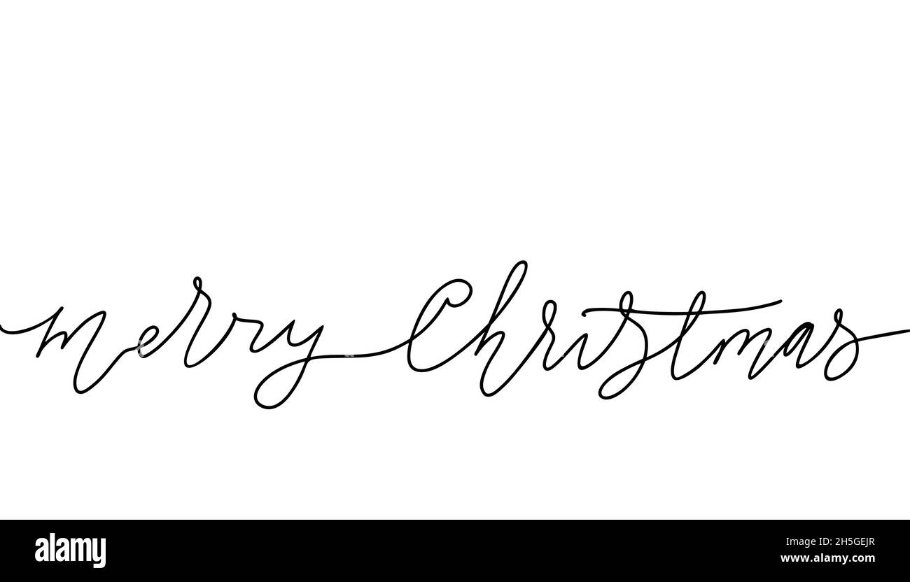 Merry Christmas calligraphic greeting card. Happy holidays hand drawn ...