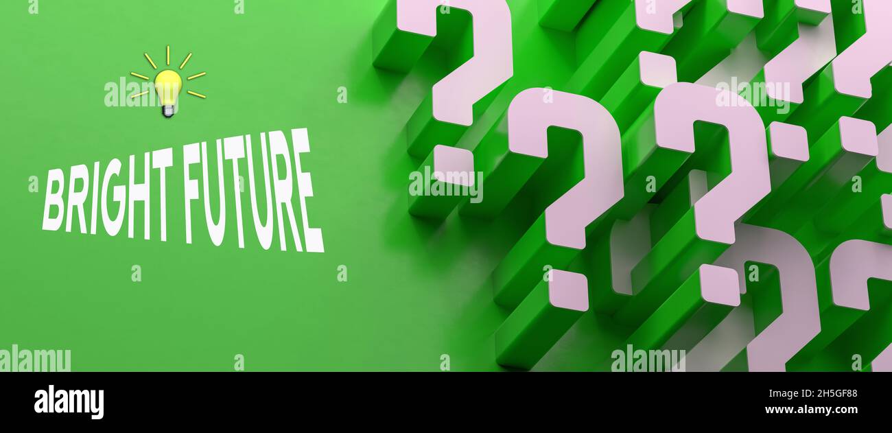 Bright future and light bulb Stock Photo - Alamy