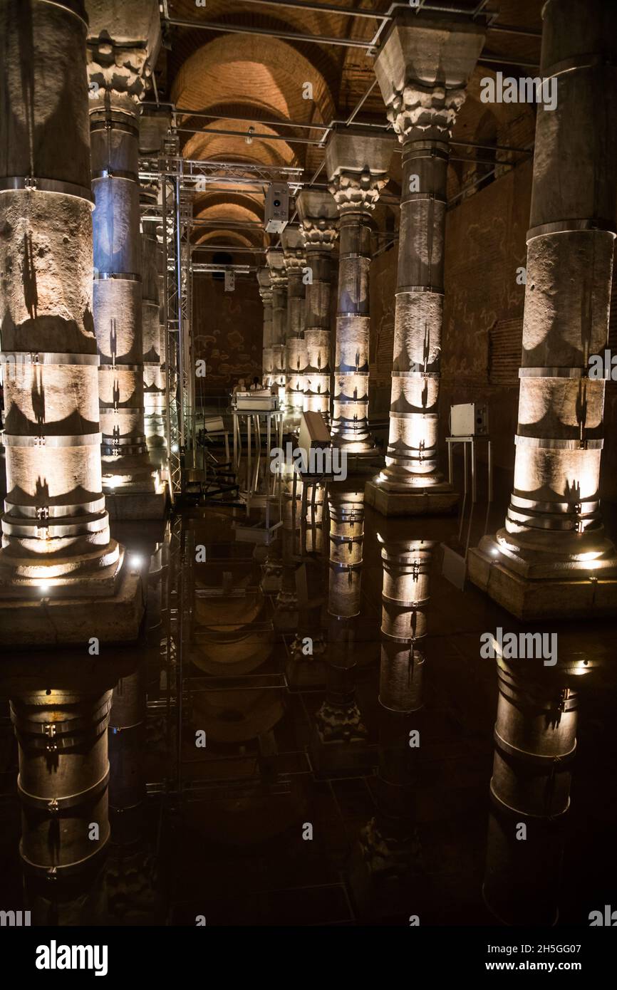 Serefiye Cistern (Theodosius Cistern), one of many ancient cisterns of ...