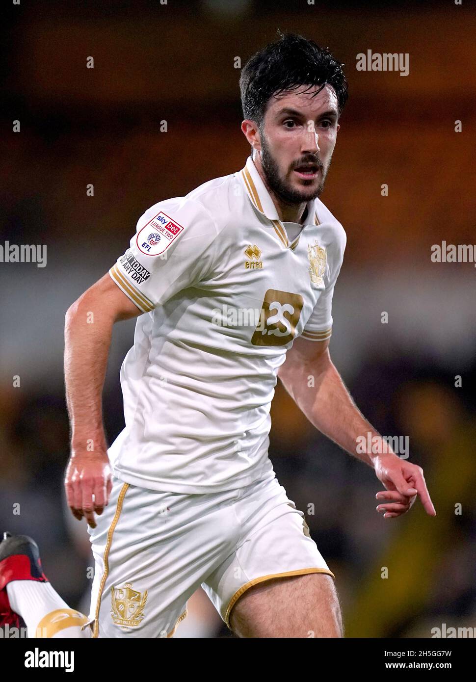 Port Vale's Danny Amos during the Papa John's Trophy Northern Group D ...