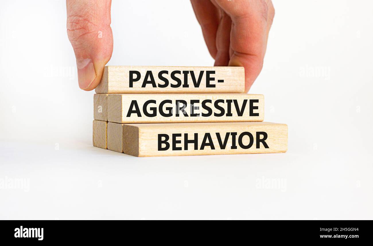 Passive-aggressive behavior symbol. Concept words Passive-aggressive ...
