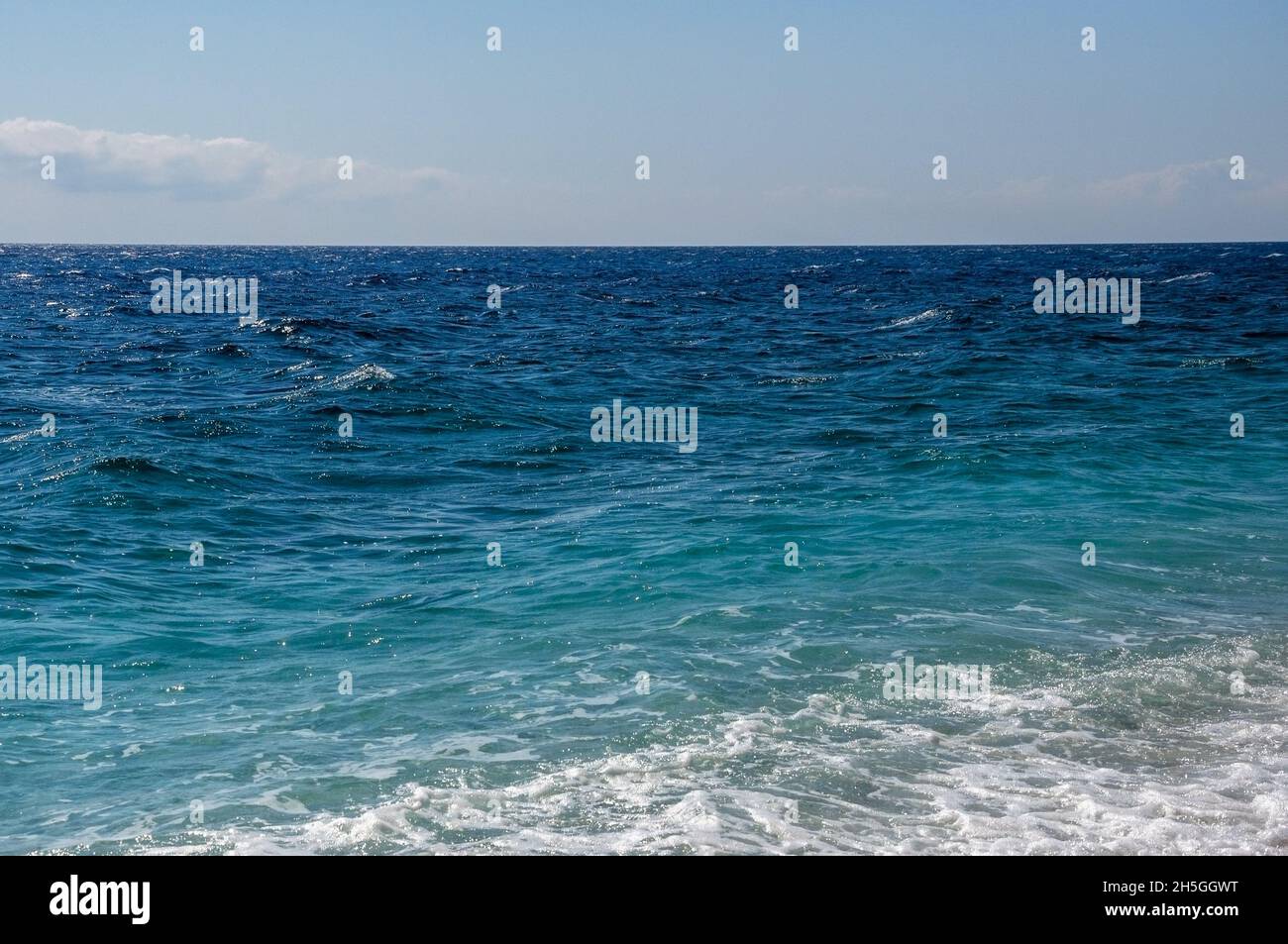 Deep blue sea at the Aegean, Greece Stock Photo - Alamy