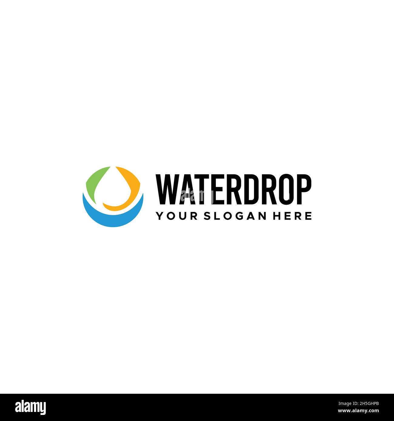modern colorful WATER DROP droplets Logo design Stock Vector Image ...