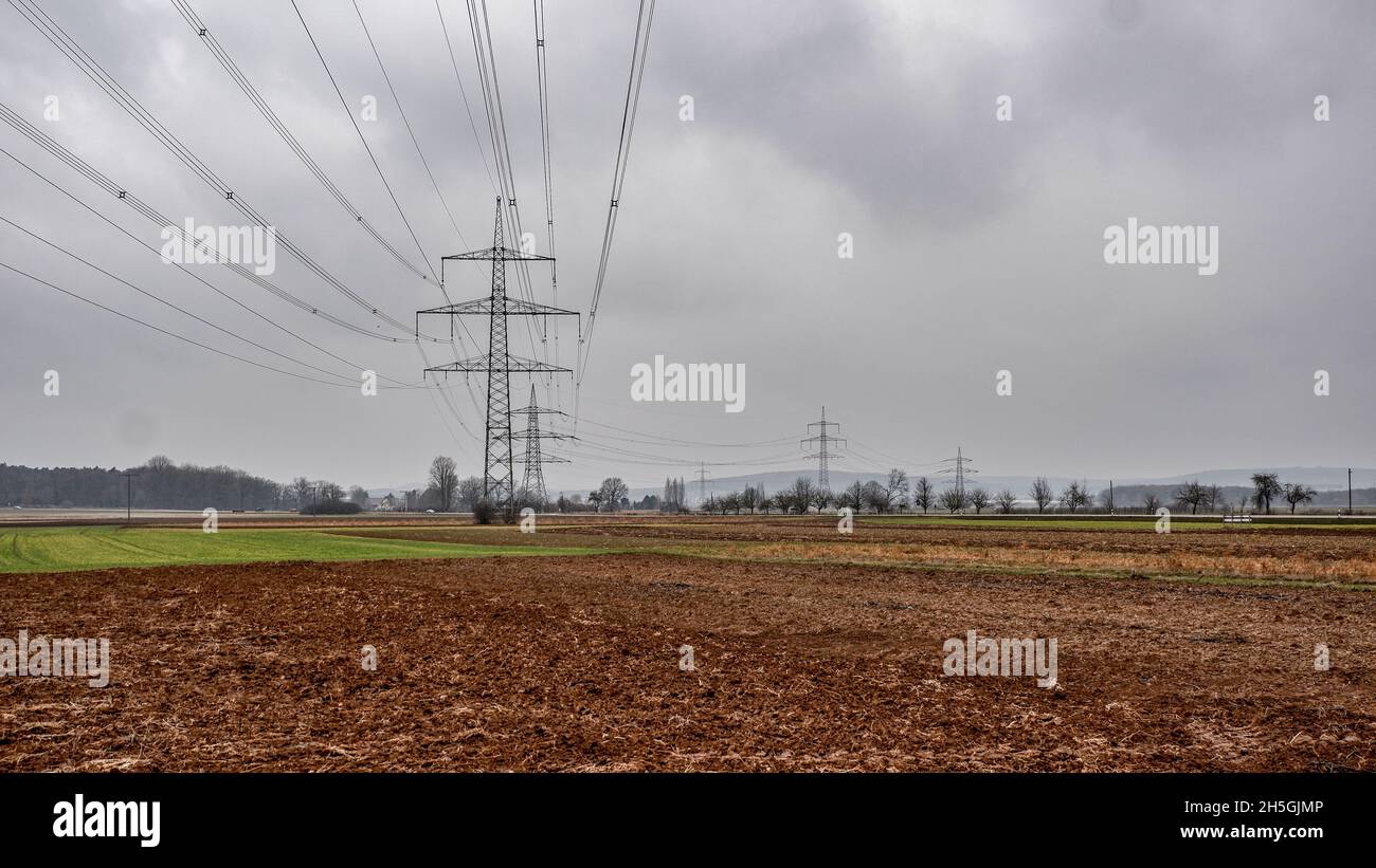 Building pylons power transmission lines hi-res stock photography and ...