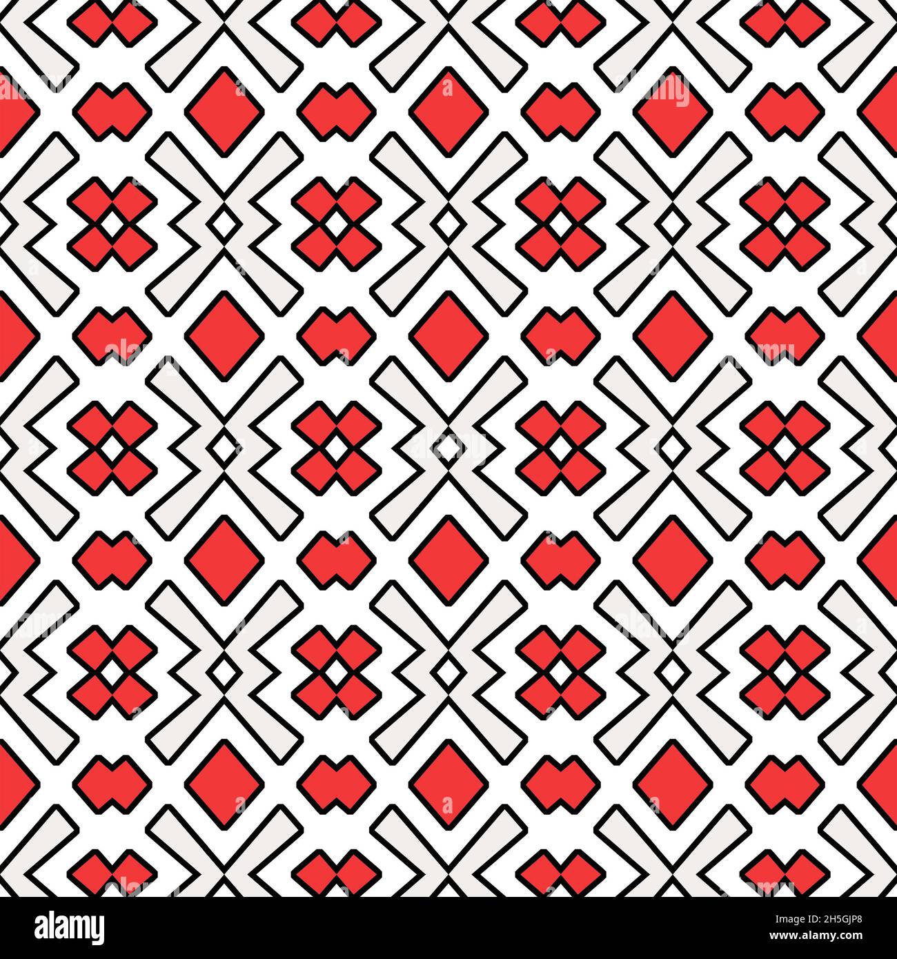 Illustration of red and white patterns - perfect for background Stock ...