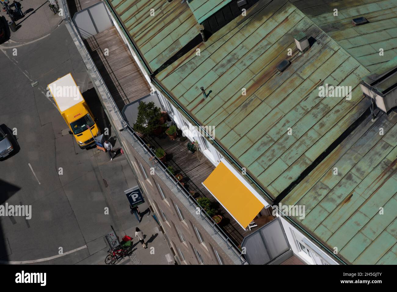 22 May 2019 Munich, Germany - Munich rooftops. panoramic view of Munich ...