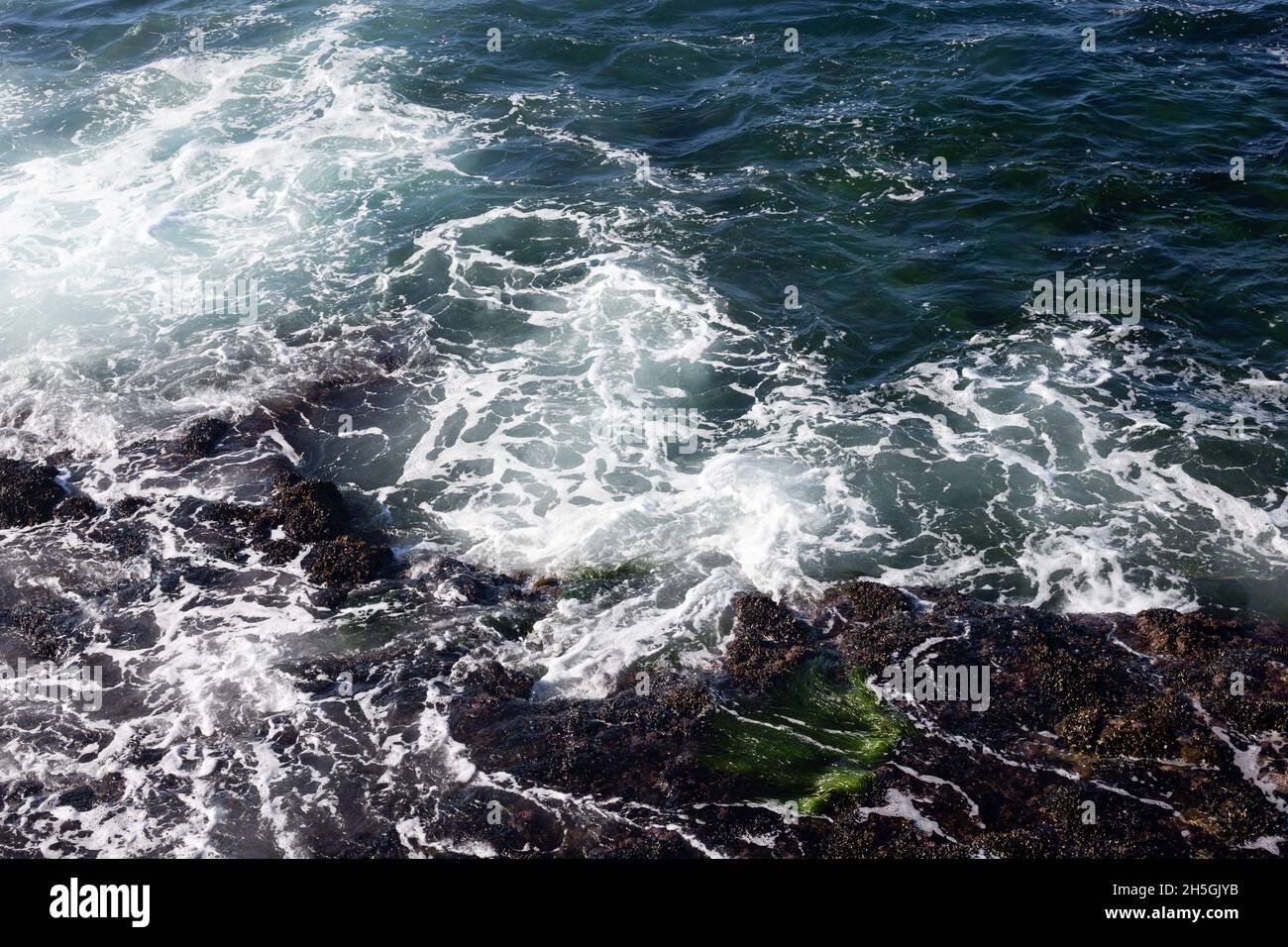 stone ground near the pacific ocean with water Stock Photo - Alamy