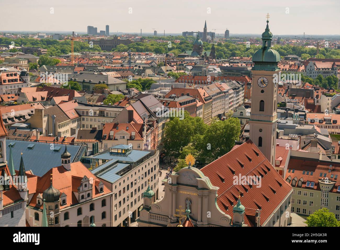 22 May 2019 Munich, Germany - panoramic view of Munich from ...