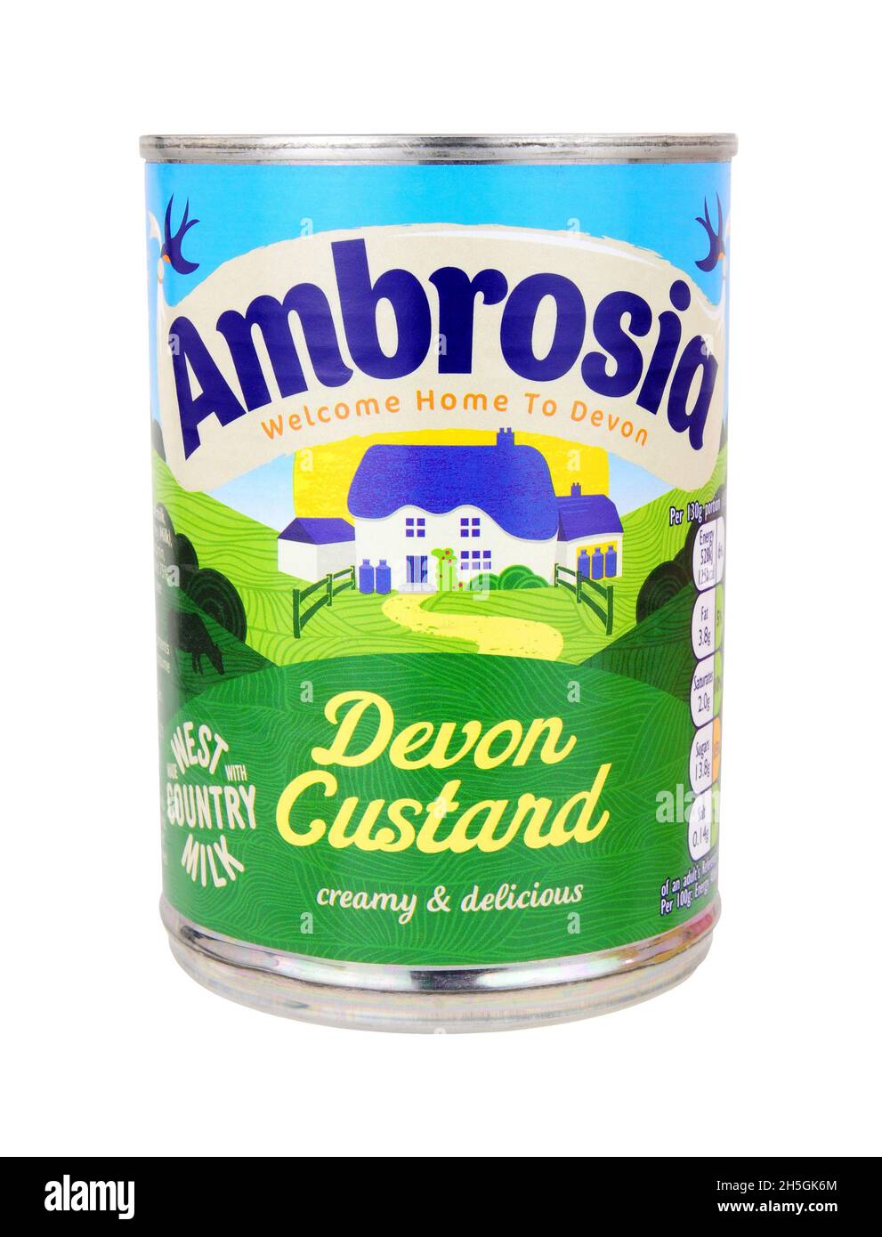 Ambrosia Devon custard dessert 400g can Stock Photo - Alamy