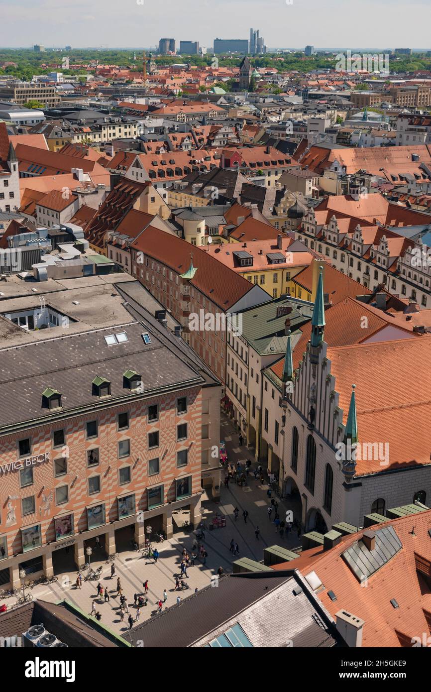 22 May 2019 Munich, Germany - panoramic view of Munich from ...