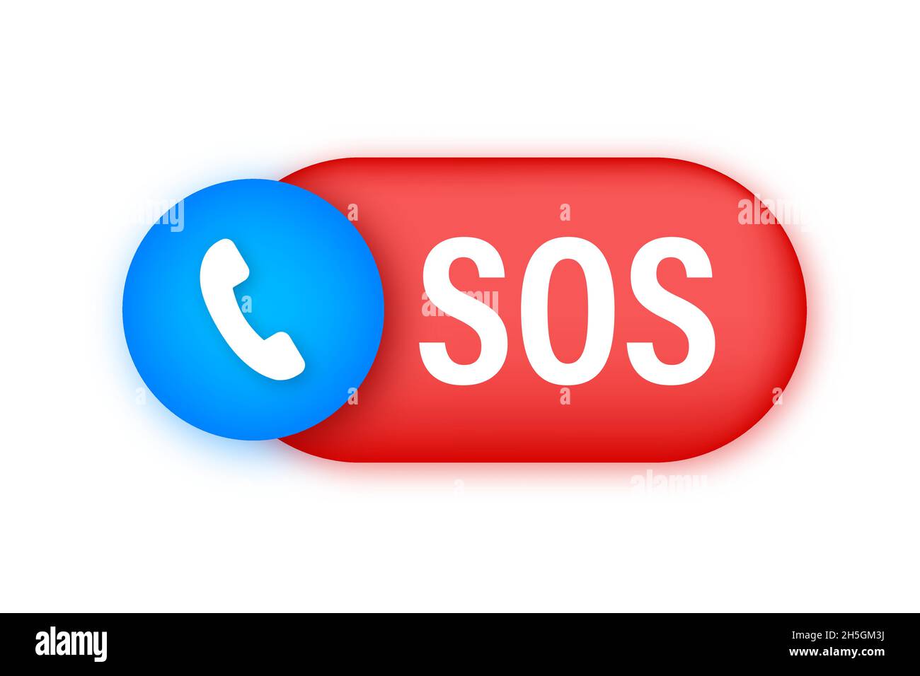 SOS emergency call. 911 calling. A cry for help. Vector stock illustration Stock Vector Image ...