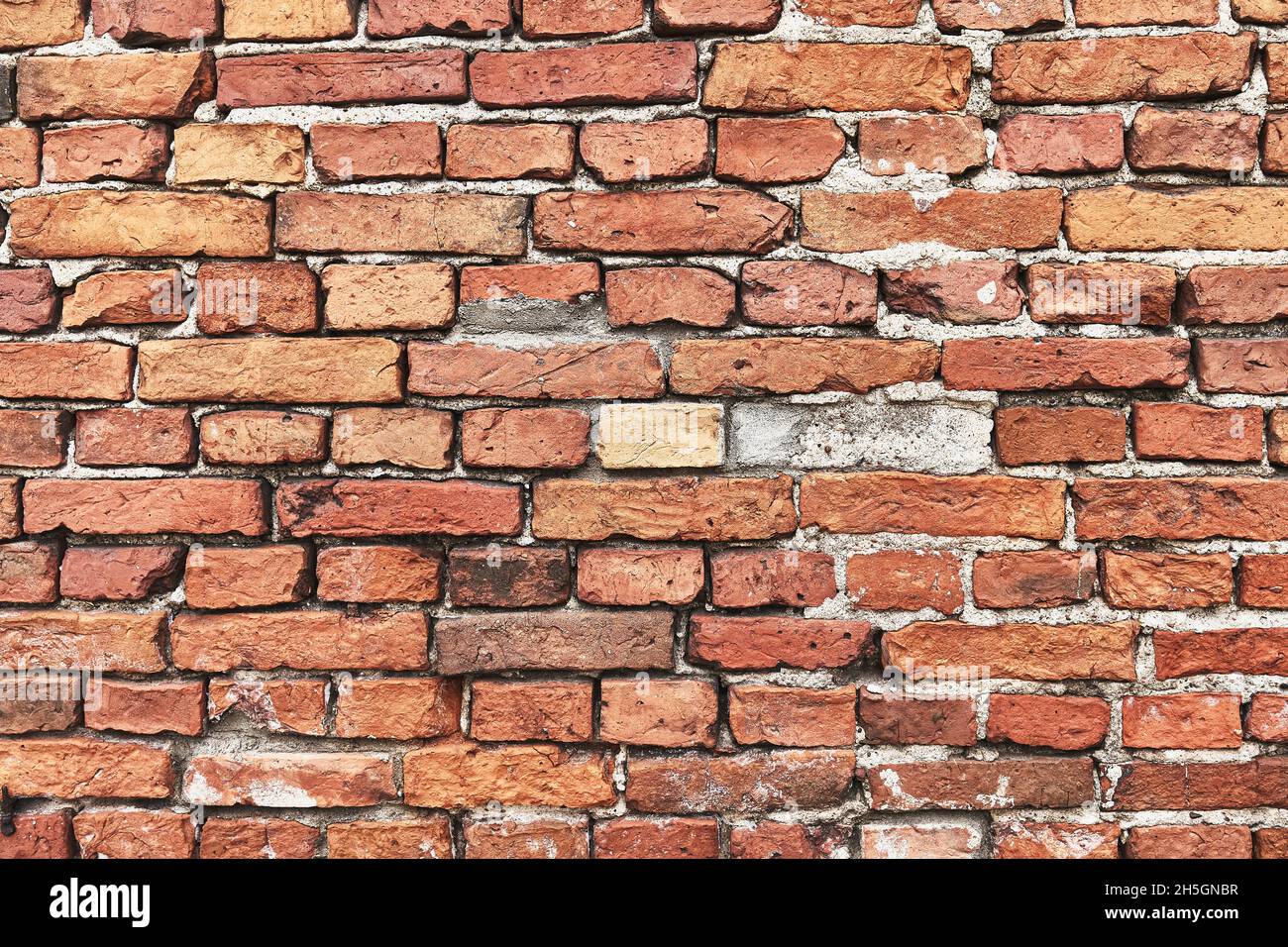 Old red brick wall, grunge background. Copy space for text Stock Photo ...