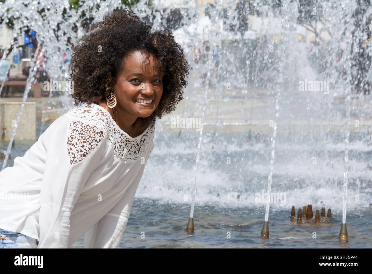 Beautiful model posing for the photo on the streets of Pelourinho. Salvador, Bahia, Brazil Stock ...