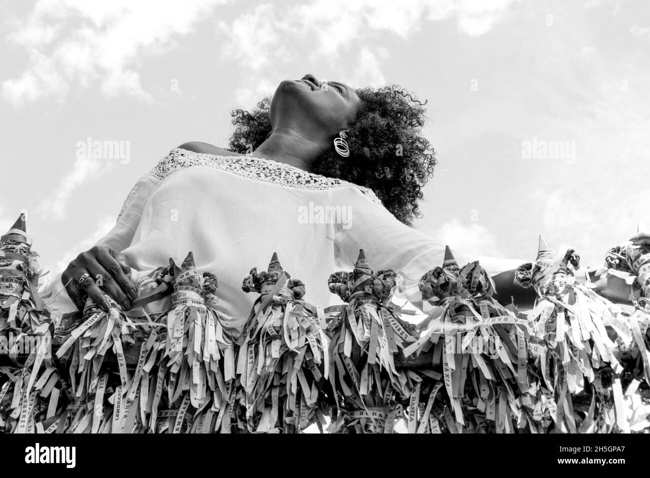 Beautiful model posing for the photo on the streets of Pelourinho. Salvador, Bahia, Brazil Stock ...